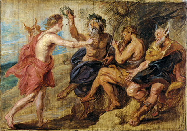 ¿Qué se muestra en el cuadro 'Apolo vencedor de Pan' pintado por ...